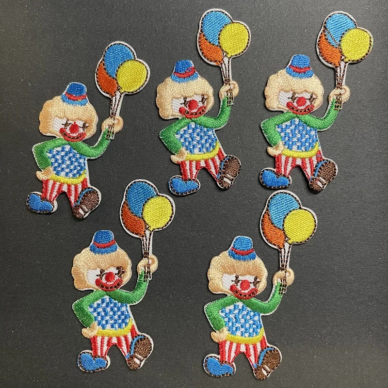 5Pcs-Circus-Clown-Patch-Cute-Embroidered-Carousel-Car-Elephant-Monkey ...