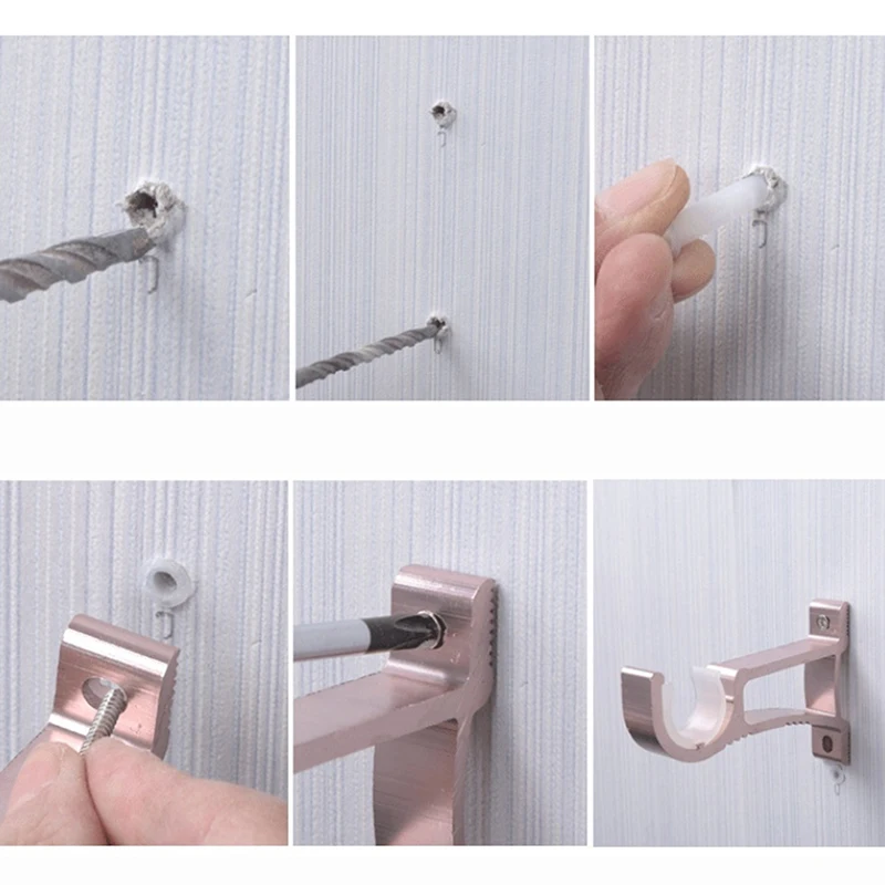 TRINGLE - EMBOUT TRINGLE,Gold--Crochet De Support Pour Tringle À Rideau ...