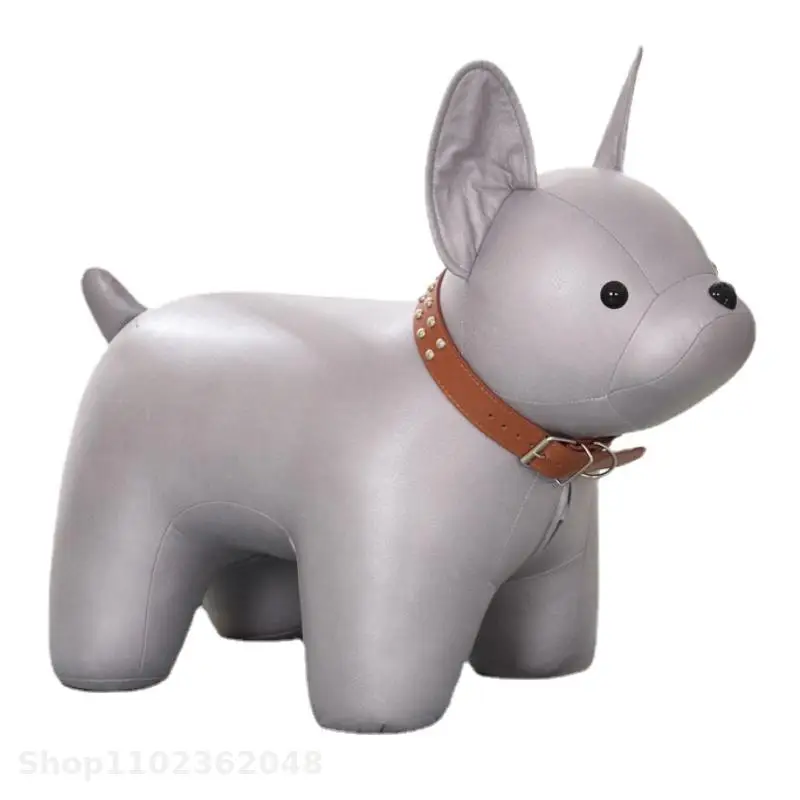 Cute-Animal-Shoe-Stool-Leather-Ottoman-Bench-Designer-Cartoon-Footrest ...