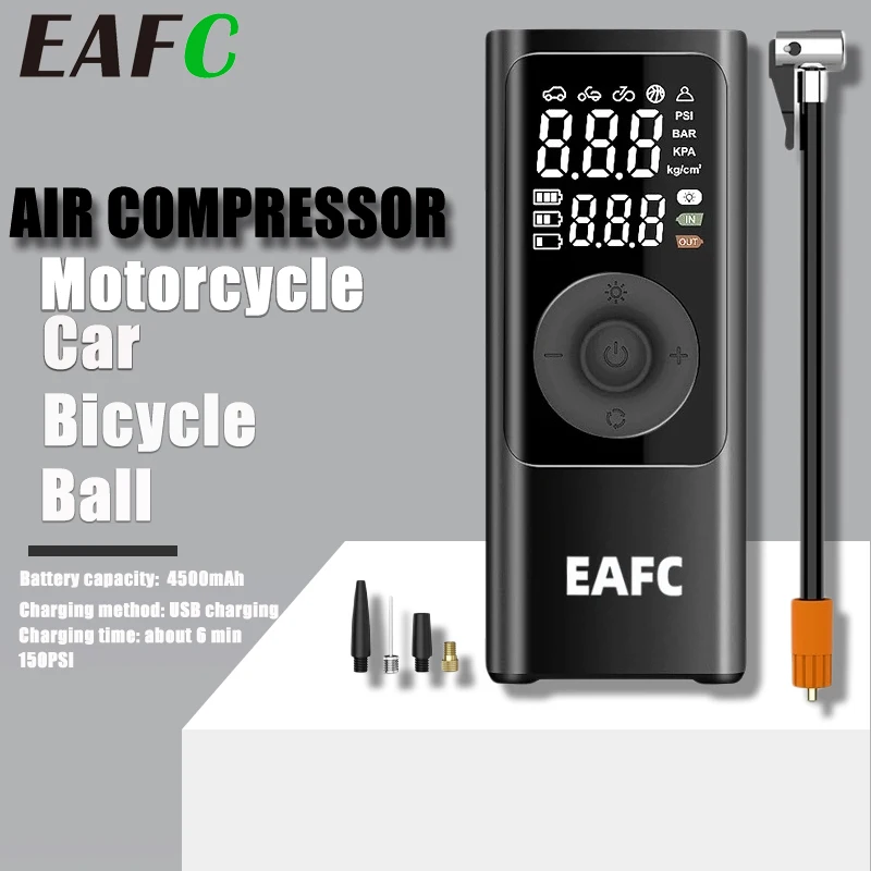 EAFC-150PSI-Wireless-Inflator-Pump-4500mAh-Car-Air-Compressor-for ...