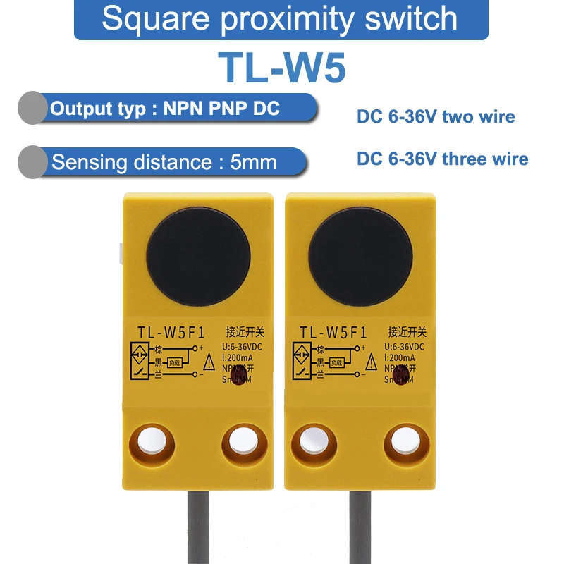 Interruptor-de-proximidad-cuadrado-inductivo-Sensor-de-Metal-distancia ...