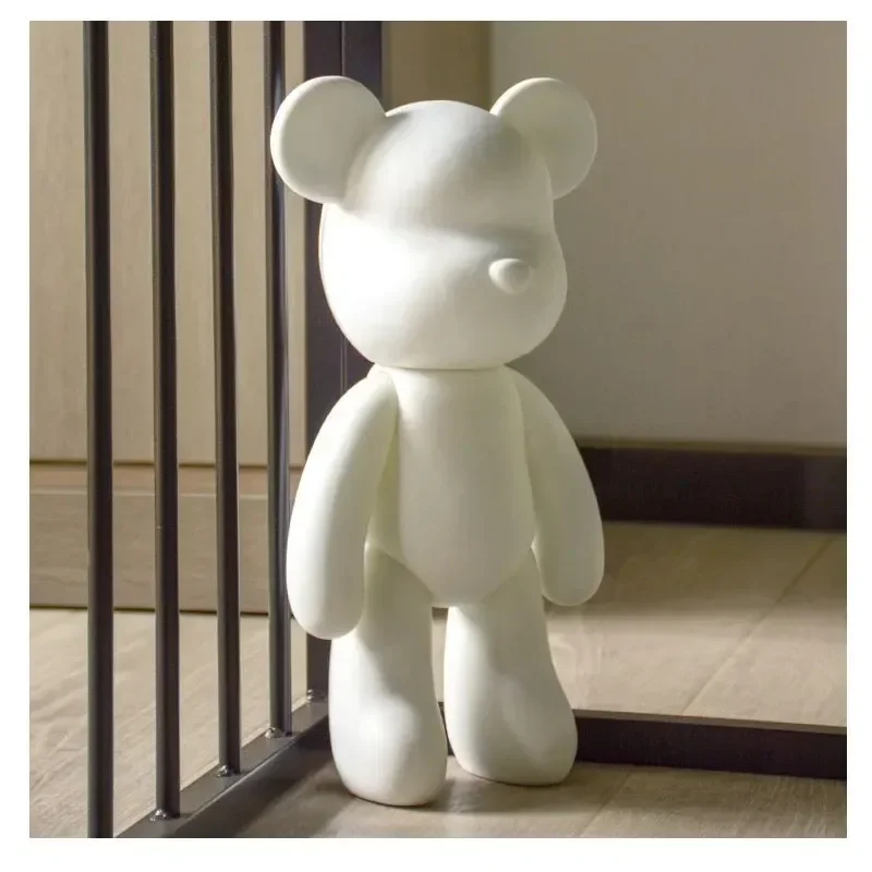Oso-fluido-Bearbrick-escultura-DIY-hecho-a-mano-oso-violento-blanco ...