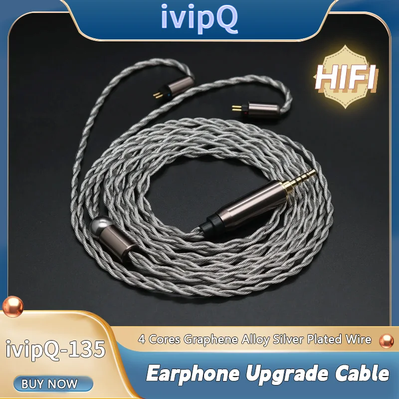 ivipQ-4-Cores-Graphene-Alloy-Silver-Plated-Wire-MMCX-0-78mm-2-PIN-QDC ...