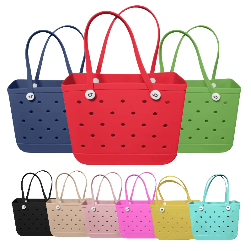 Extra-Large-Beach-Bag-Summer-EVA-Basket-Women-Silicon-Beach-Tote-With-Holes-Breathable-Pouch ...