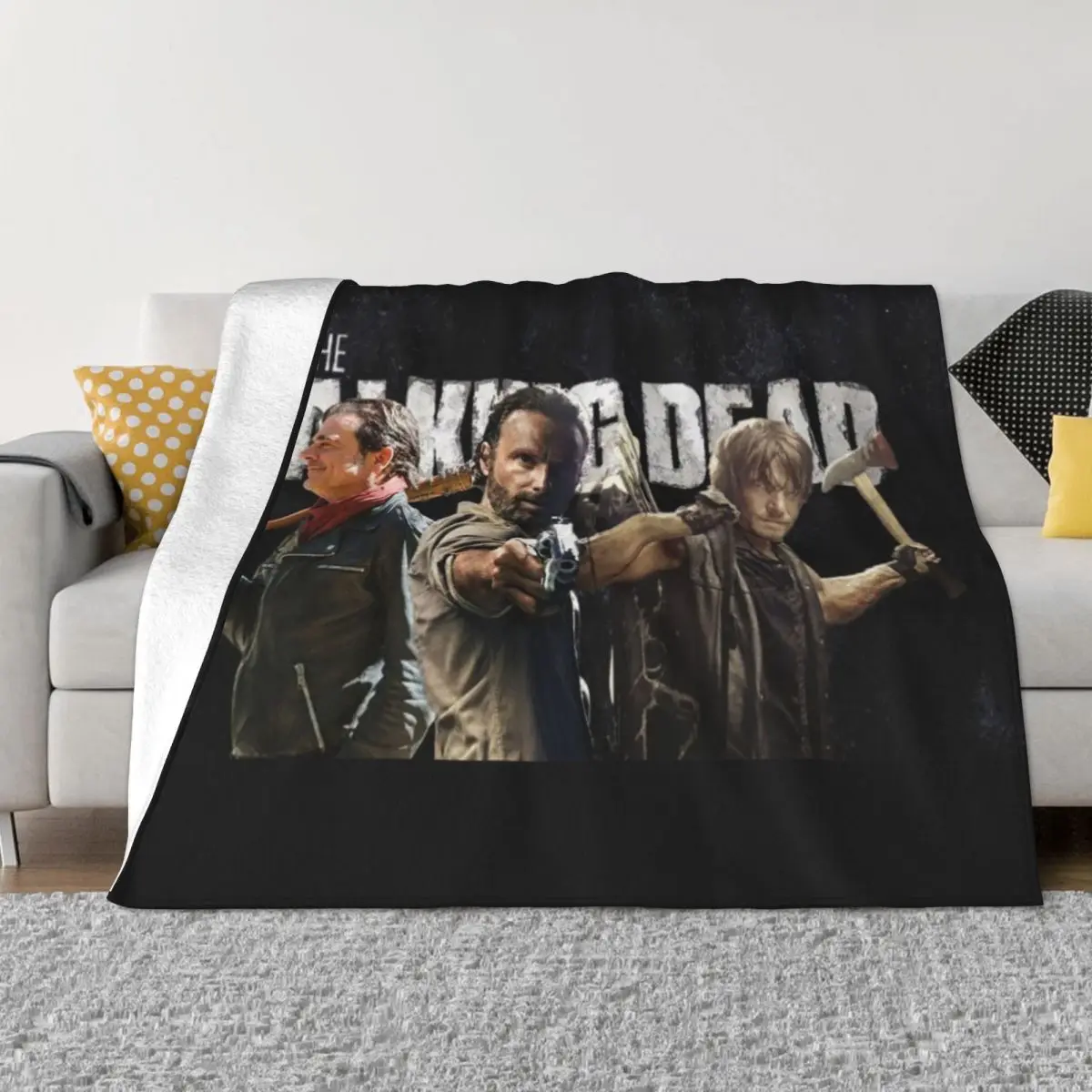 The-Walking-Dead-Jeffrey-Dean-Rick-Grimes-Daryl-Dixon-Blanket-Flannel ...