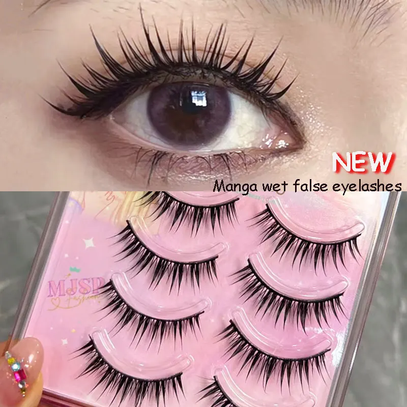 New-Thick-False-Eyelash-Manga-Lashes-Comic-Eyelash-C-Curl-Lash-Natural ...