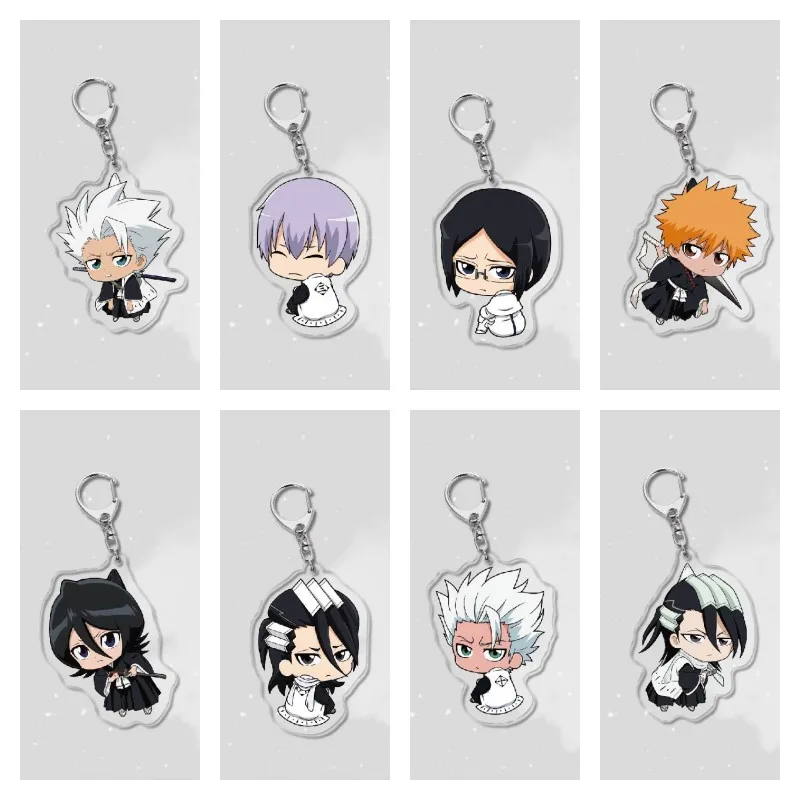 6CM Anime Bleach Figures Cosplay Acrylic Keychain Fashionable Kurosaki ...