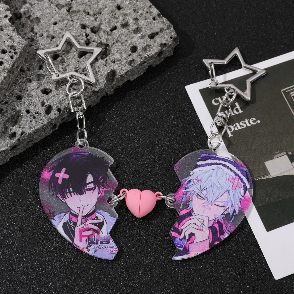 2PCS Alien Stage Acrylic Keychain Set BFF Magnetic Keyring for Boys ...