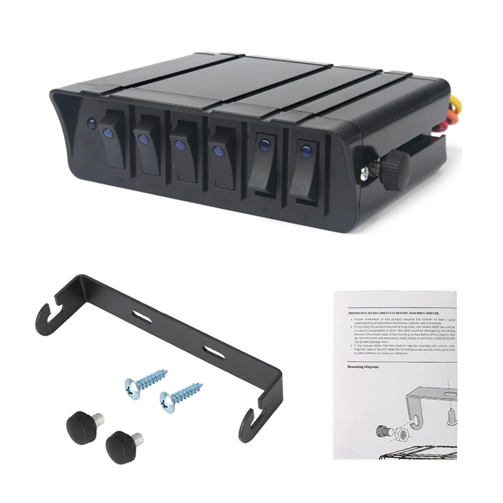 Switch-Panel-6-Gang-Rocker-Switch-Box-12-24V-20A-Universal-Waterproof ...