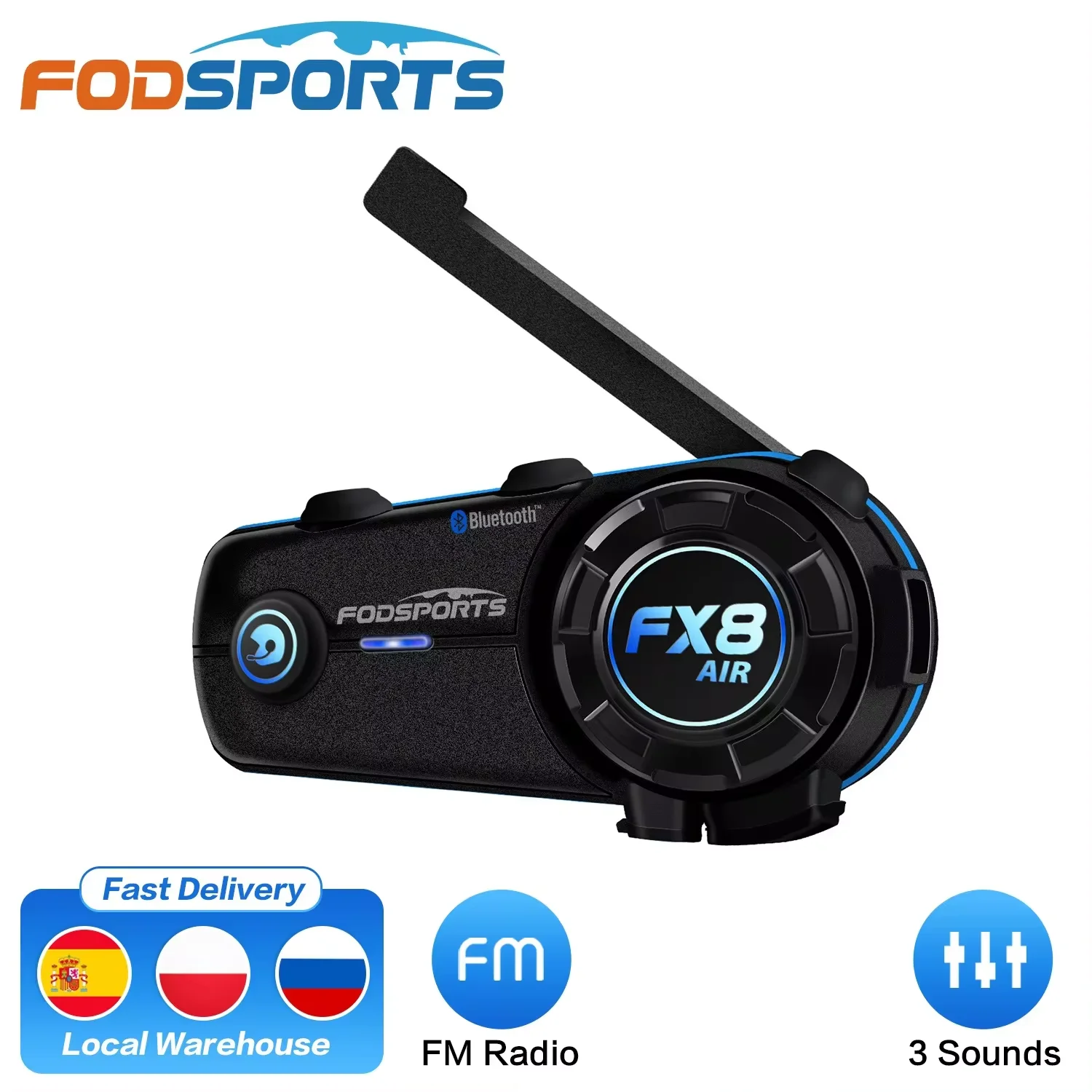 Fodsports-FX8-AIR-Motorcycle-Intercom-Helmet-Bluetooth-Headset-Wireless ...