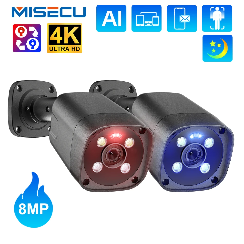 MISECU-UHD-8MP-POE-IP-Camera-4K-Security-Camera-Ai-Human-Detect-Color ...