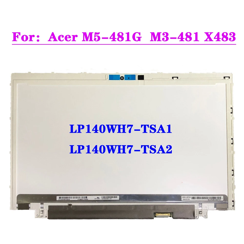 Laptop LED Matrix Display Panel, tela LCD, 14 ", LP140WH7-TSA1 ...
