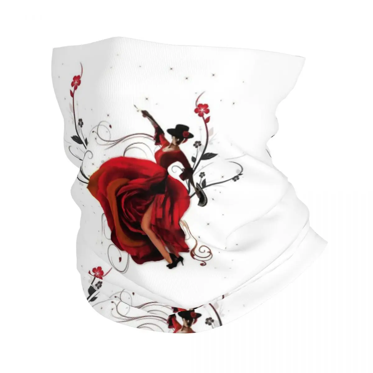 Flamenco Dancer Bandana Neck Gaiter Printed Dance Spain Spanish ...