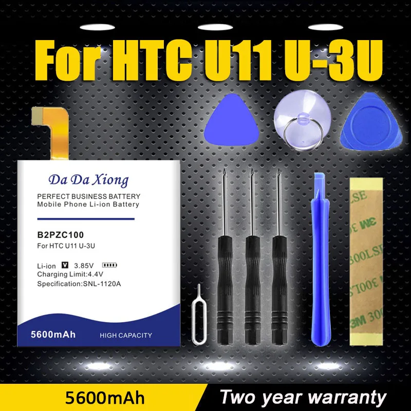 Batería de gran capacidad B2PZC100 5600mAh para HTC U11, herramienta de ...