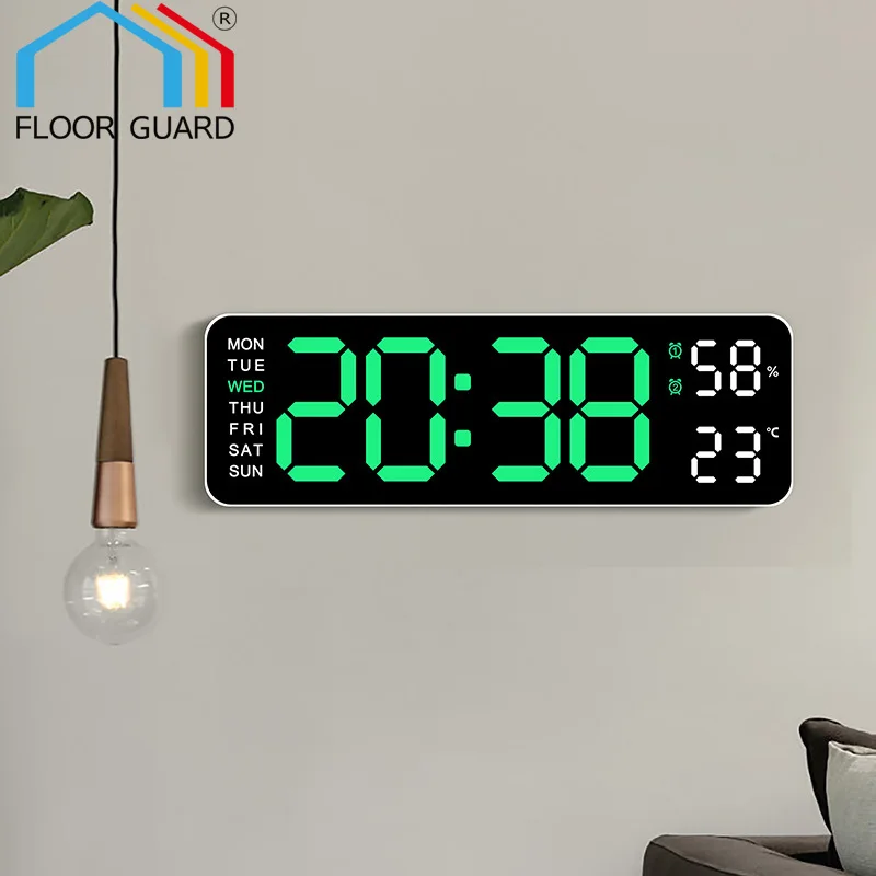 9-Smart-Mute-LED-Electronic-Wall-Clock-Modern-Desk-Clock-Night-Alarm ...