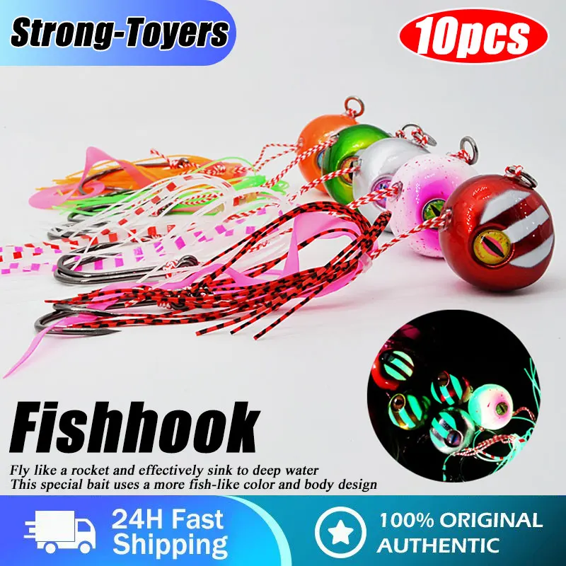 1-10PCS-New-Tai-Rubber-Kabura-Fishing-Lures-Slider-Jigs-Artificial ...