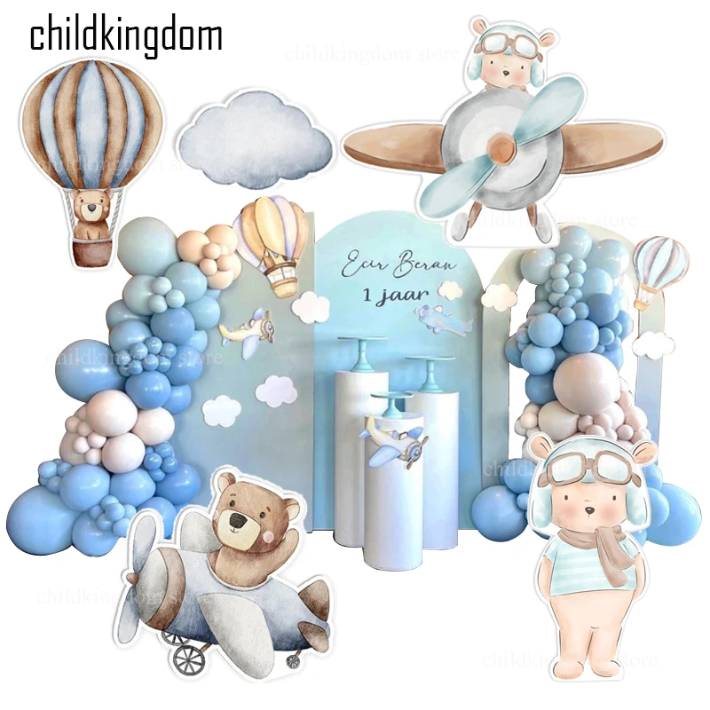 Hot-Air-Balloon-Arch-Backdrops-We-can-Bearly-Wait-Brown-Bear-Airplane ...