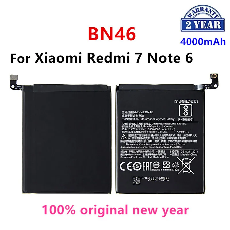 Bater-a-original-BN46-100-mAh-para-Xiaomi-Redmi-7-Redmi7-Redmi-Note-6 ...