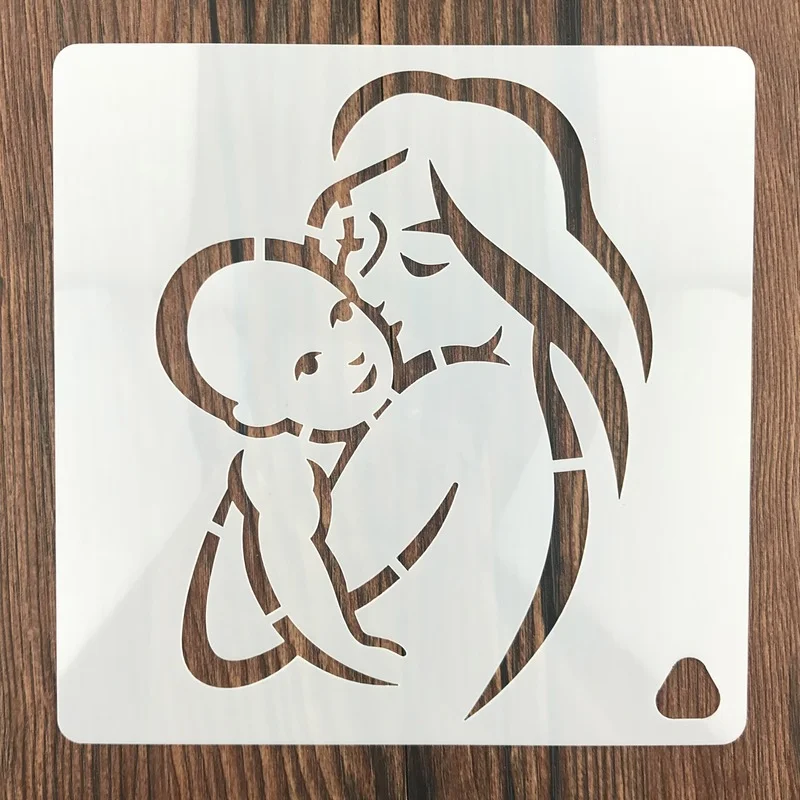 15cm Mother's Day drawing stencil DIY Layering Stencils Wall Painting ...