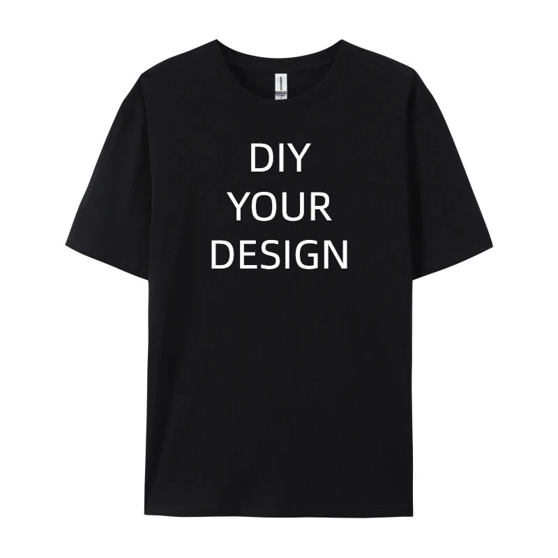 Custom-T-shirt-Front-Back-Print-Professional-Your-Own-Logo-Text-Photo ...