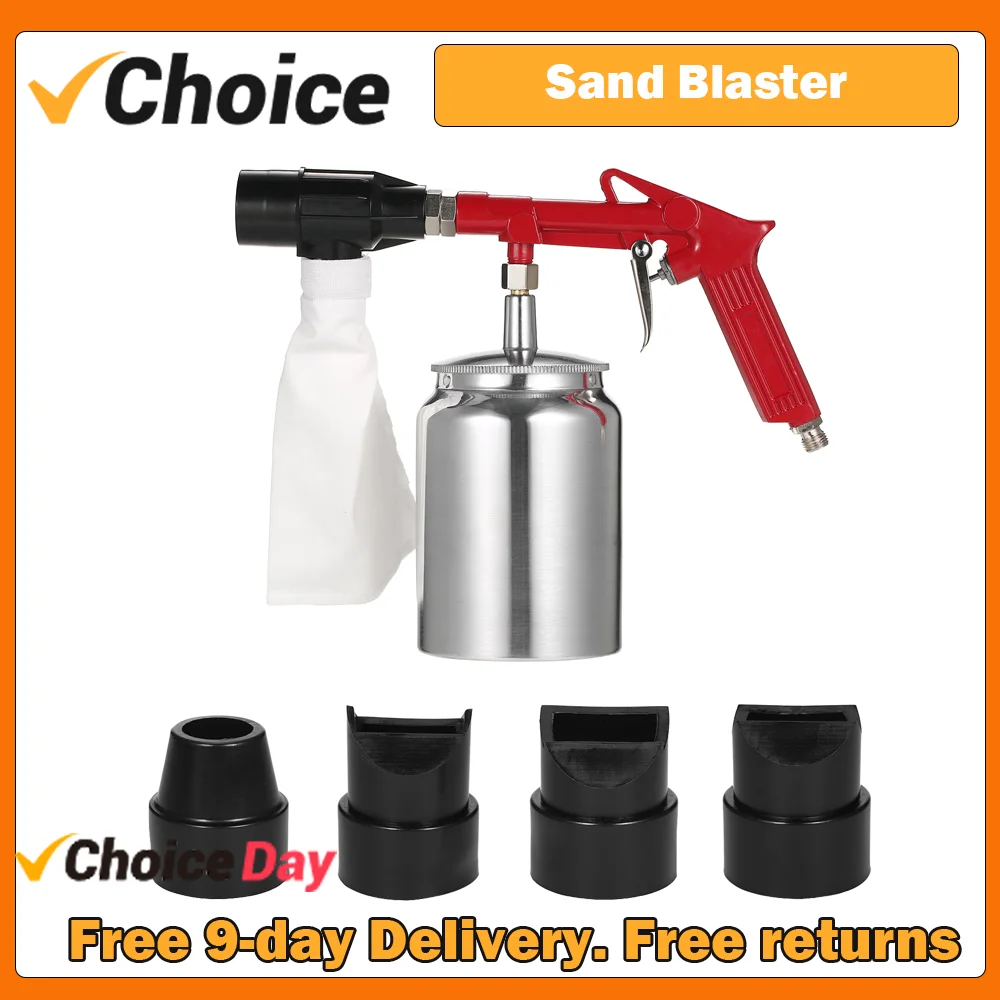 Sand-Blaster-Kit-Abrasive-Sand-Blasting-Shot-Sandblaster-with-Nozzle ...