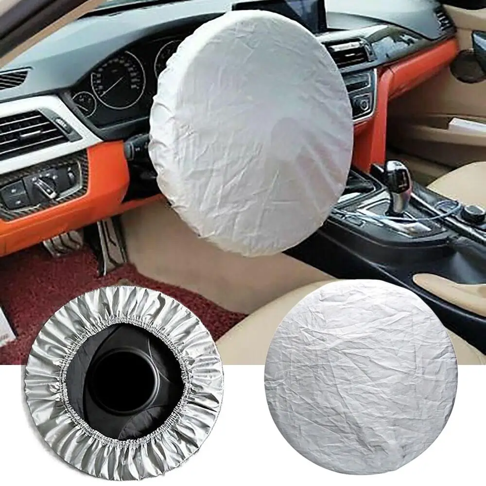 Car Steering Wheel Sun Shade Cover Sunshade Protector Silver Cover Sun ...