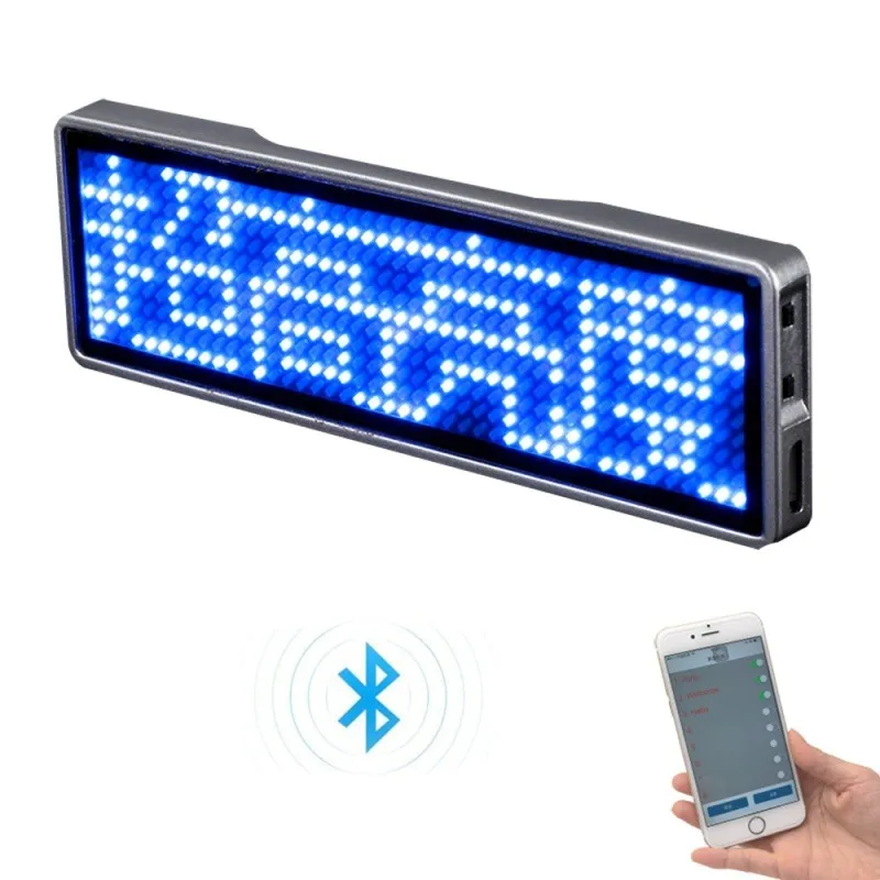 B1144B-blue-color-Scrolling-led-name-tag-badge-Name-card-LED-display ...