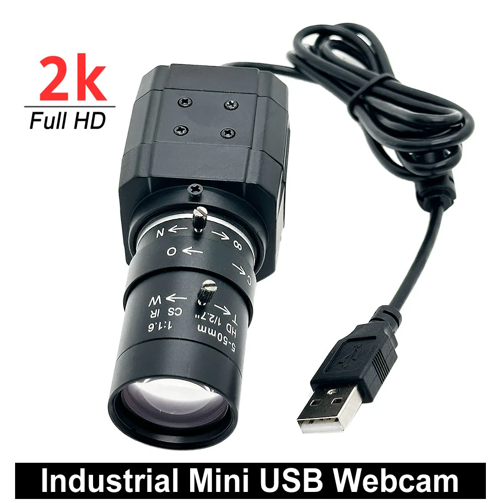 HD 2K Industrial Mini USB Webcam 4MP 2560x1440 30fps High Speed CS 2.8 ...