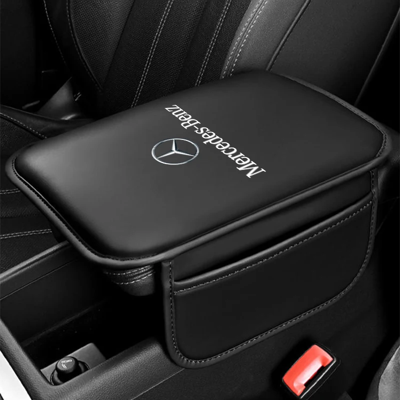 Car-Armrest-Box-Pad-Center-Console-Arm-Rest-Storage-Pocket-For-Mercedes ...