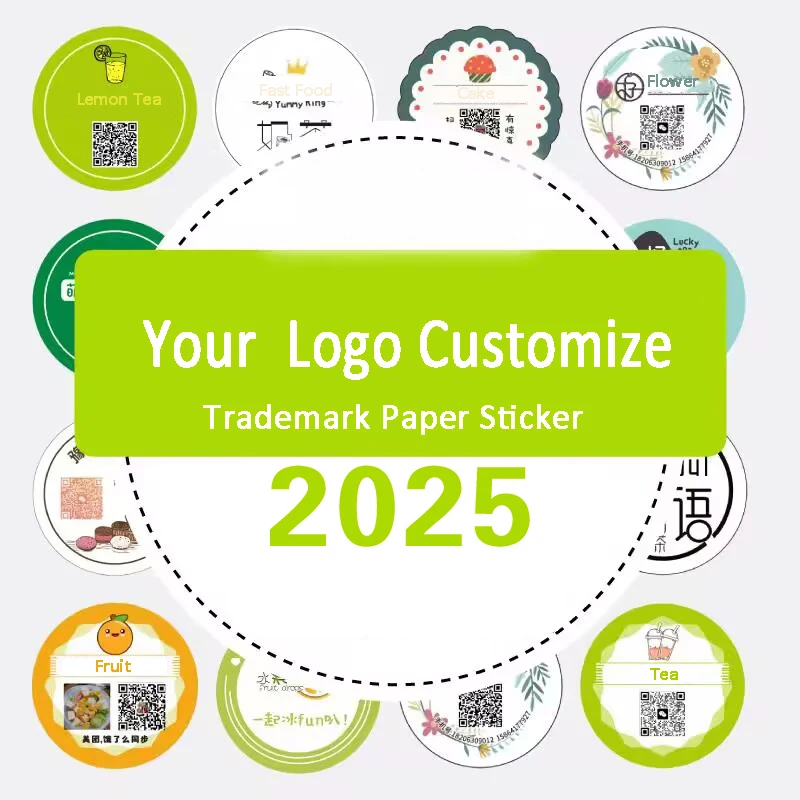 Customized Logo Sticker Multiple Paper Print Transparent Adhesive Tape ...