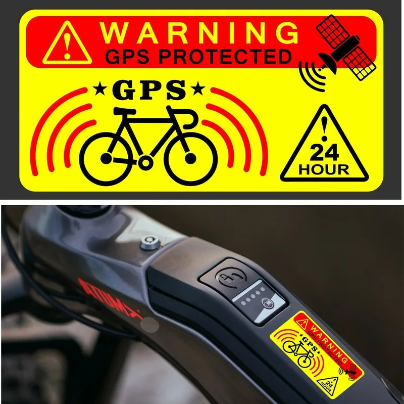 F505 #30Mm * 60Mm 3Pcs Gps Tracking Waarschuwing Stickers Teken Fiets ...