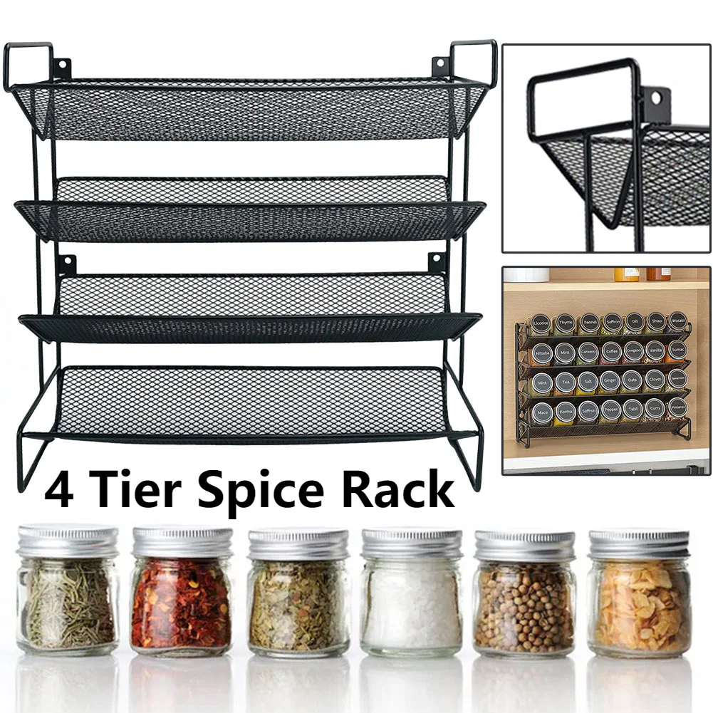 Kitchen-Organizer-4-Tier-Metal-Seasoning-Racks-For-Home-Restaurant ...