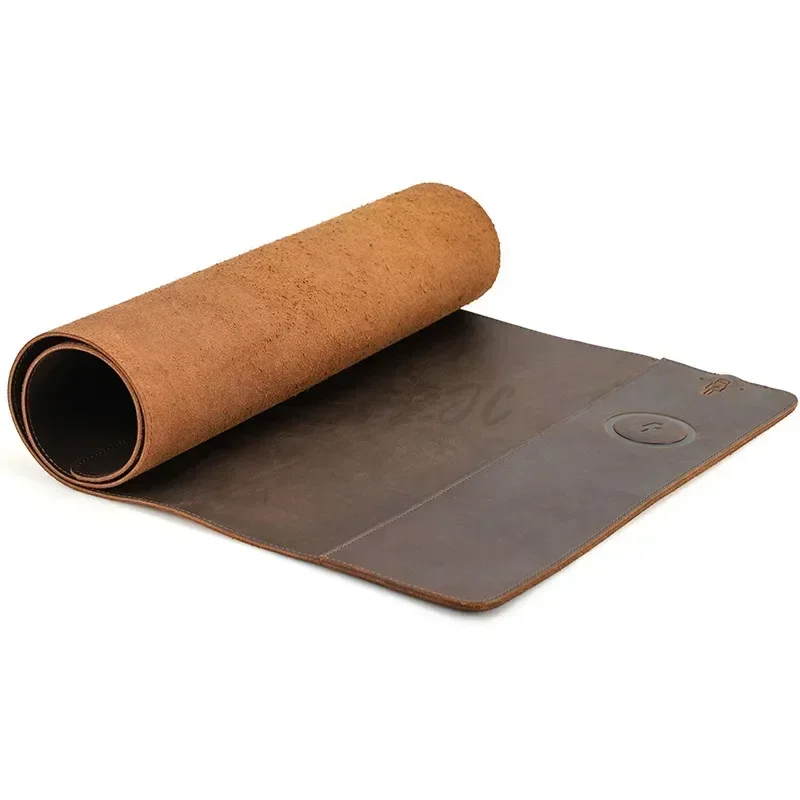Vintage Cowhide Mouse Pad with Super Large Dirt Resistant and ...
