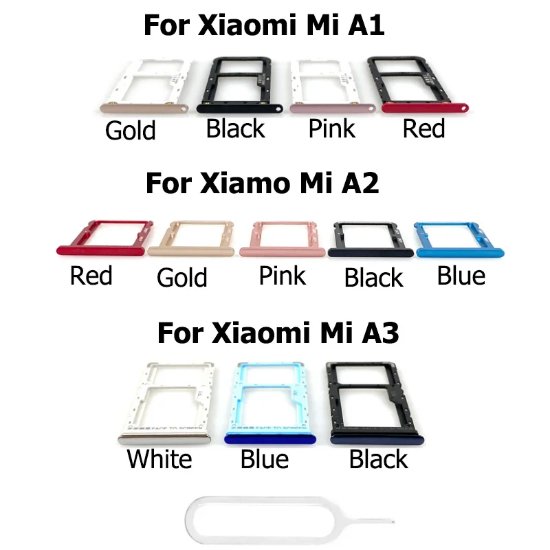 For Xiaomi Mi A1 A2 A3 SIM Tray Slot Holder Adapter Connector SD Card ...