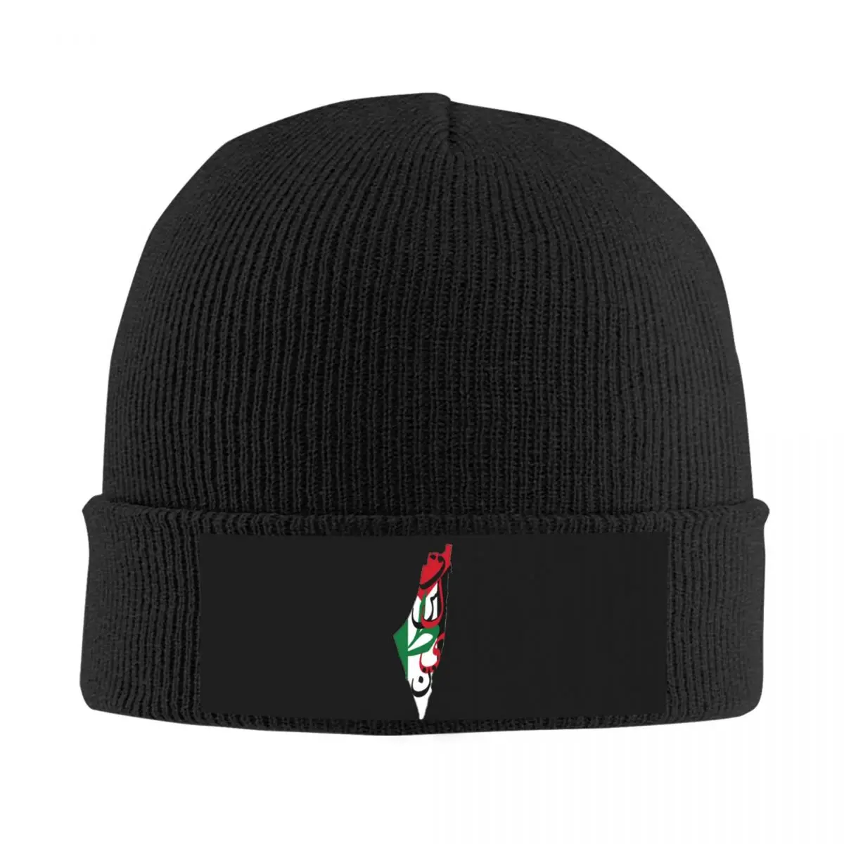 Palestine-In-Arabic-Palestinian-Map-Flag-Knit-Hat-Beanie-Autumn-Winter ...