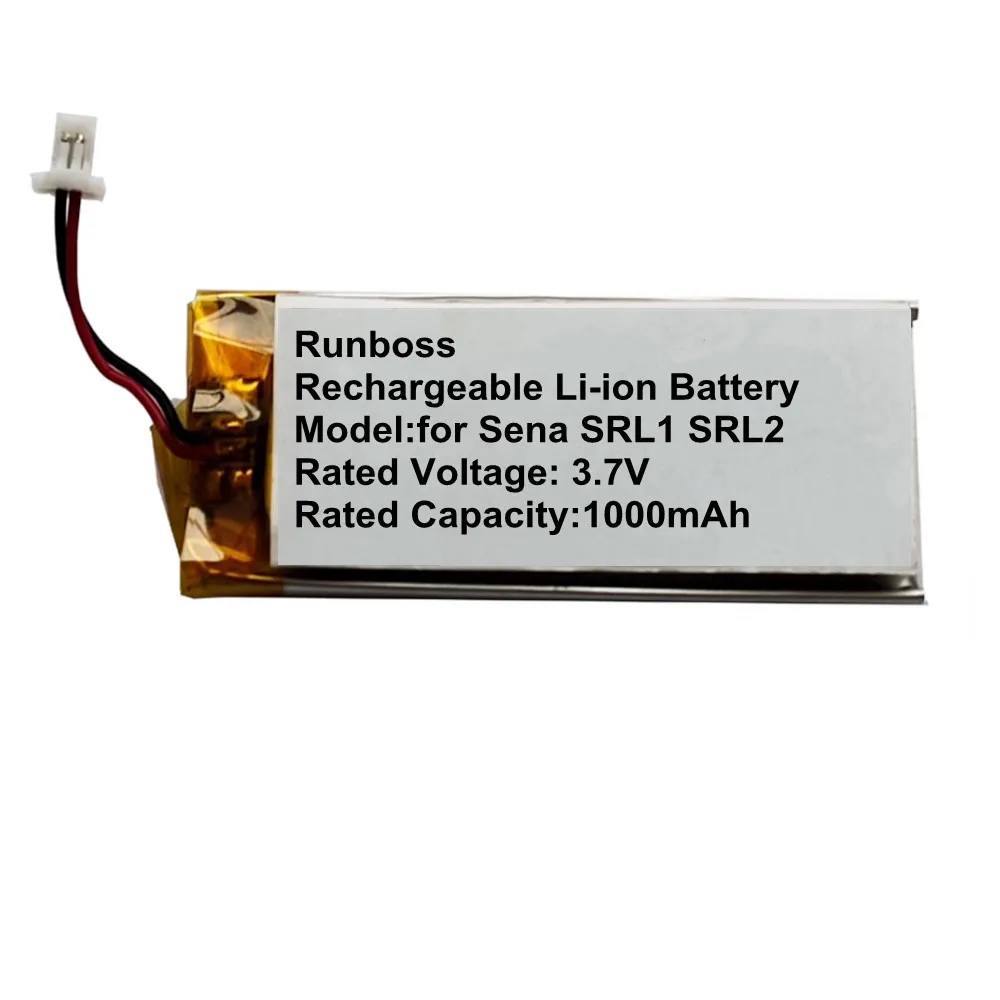 1000mAh 3.7V PTC802050 Bluetooth Headset Battery for Sena SRL1 SRL-01 ...