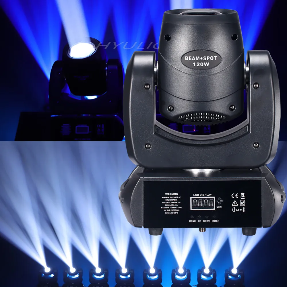 LED-120W-Beam-Spot-Wash-Gobo-8-Face-Roto-Prism-Moving-Head-Lights-Super ...