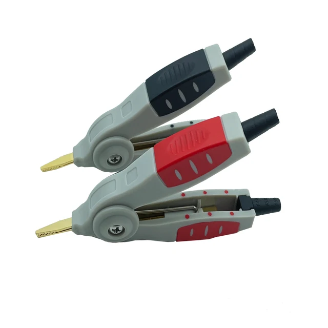 1 Pair Lcr Test Tool Kelvin Crocodile Duckbill Clip Orichalum Plating ...