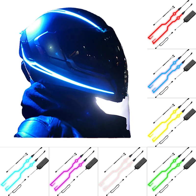 3V-Waterproof-Motorcycle-Helmet-Light-Riding-Signal-EL-Strip-Flashing ...