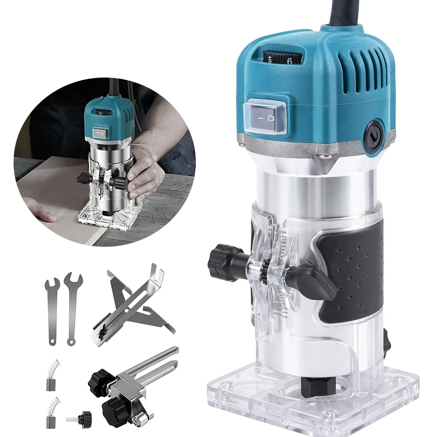 800W-30000RPM-Wood-Router-Machine-Woodworking-Electric-Trimmer-1-4-Inch ...