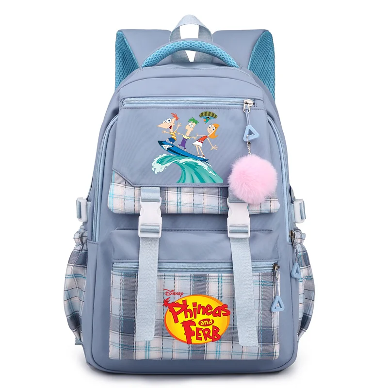 Disney-Phineas-And-Ferb-Fashion-Women-s-Bag-Backpack-Children-Student ...
