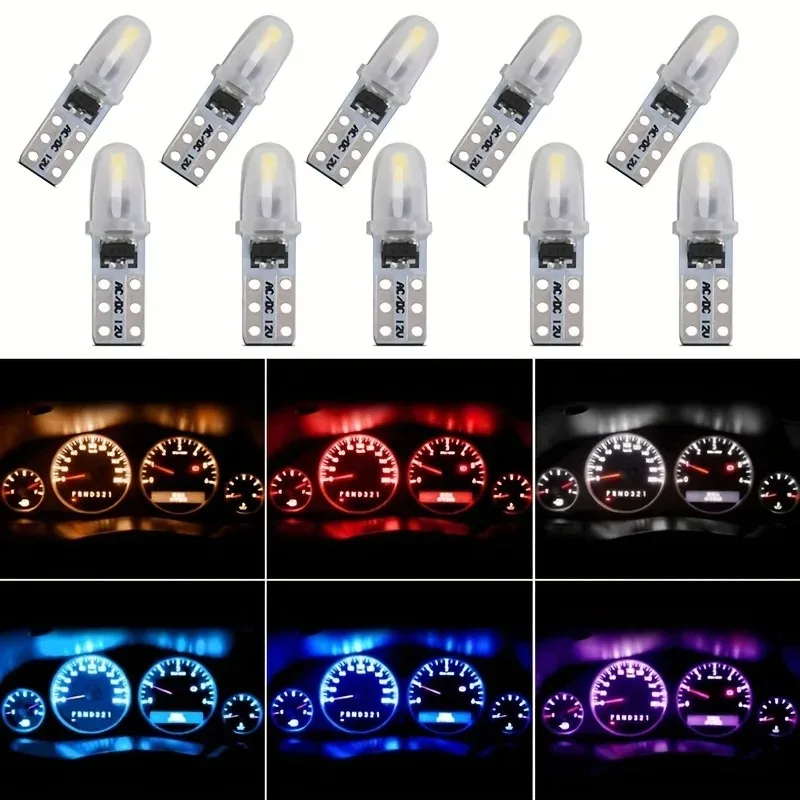 10pcs-T5-Car-Dashboard-Instrument-Panel-Lamp-LED-Indicator-Wedge-Light ...