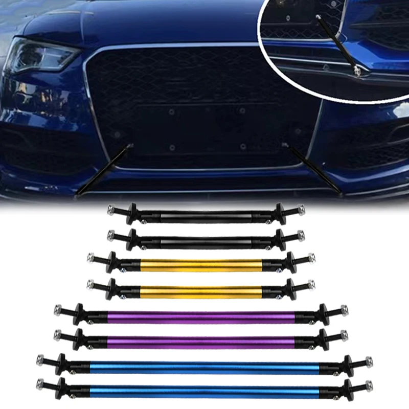 2pcs-Universal-JDM-Adjustable-Car-Front-Frame-Bumper-Lip-Protector-Rod ...