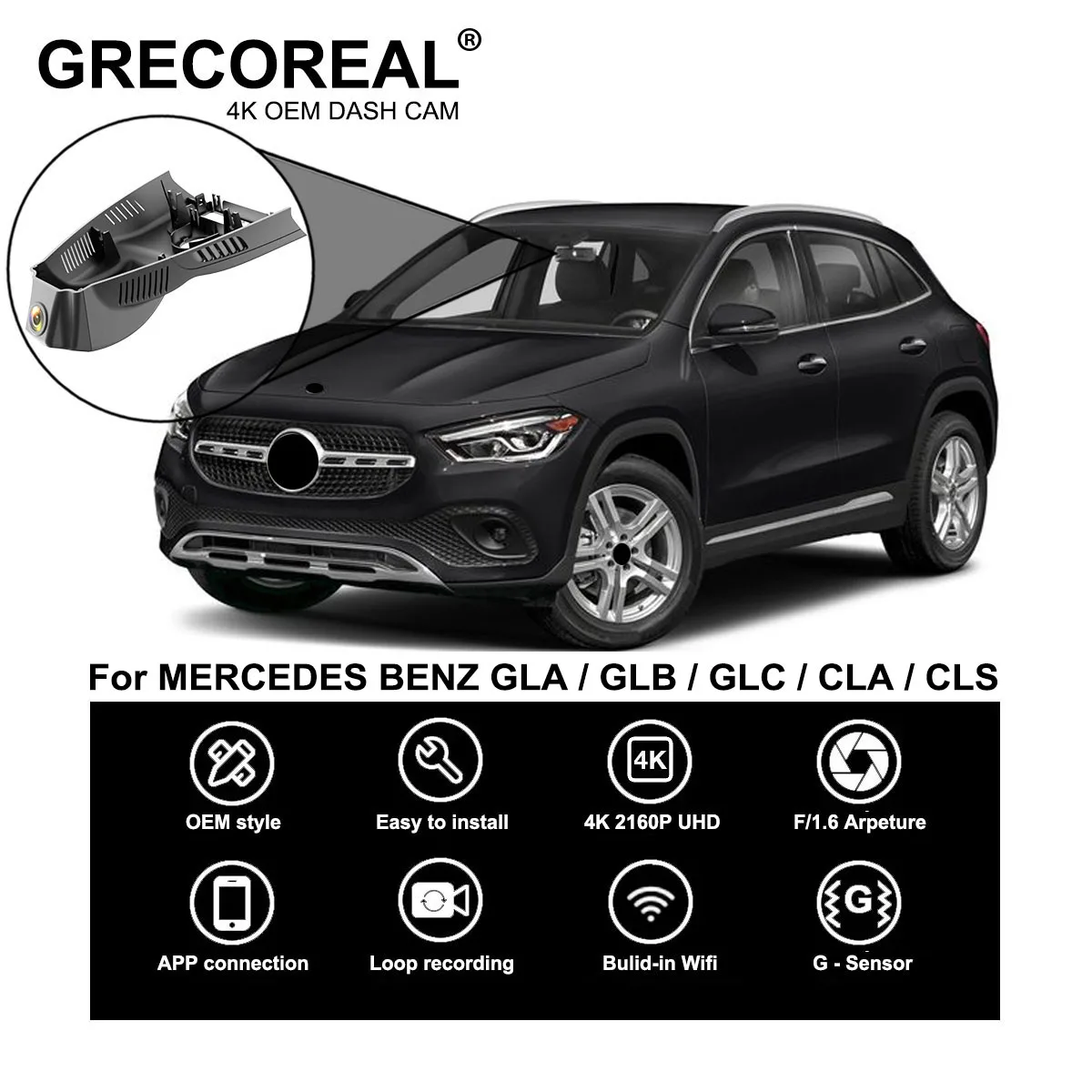 For-Mercedes-Benz-GLA-CLA-CLS-A-Class-B-GLB-Dash-Cam-Dashcam-Car-Dash ...