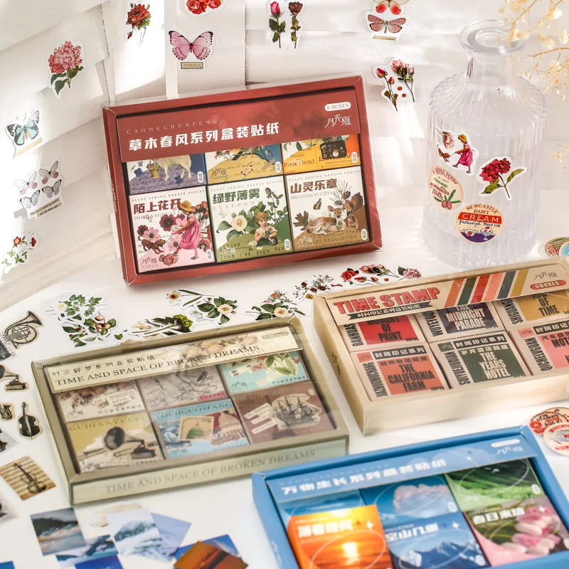 300 Pcs Vintage Sticker | Vintage Album Stickers | Vintage Stationery ...