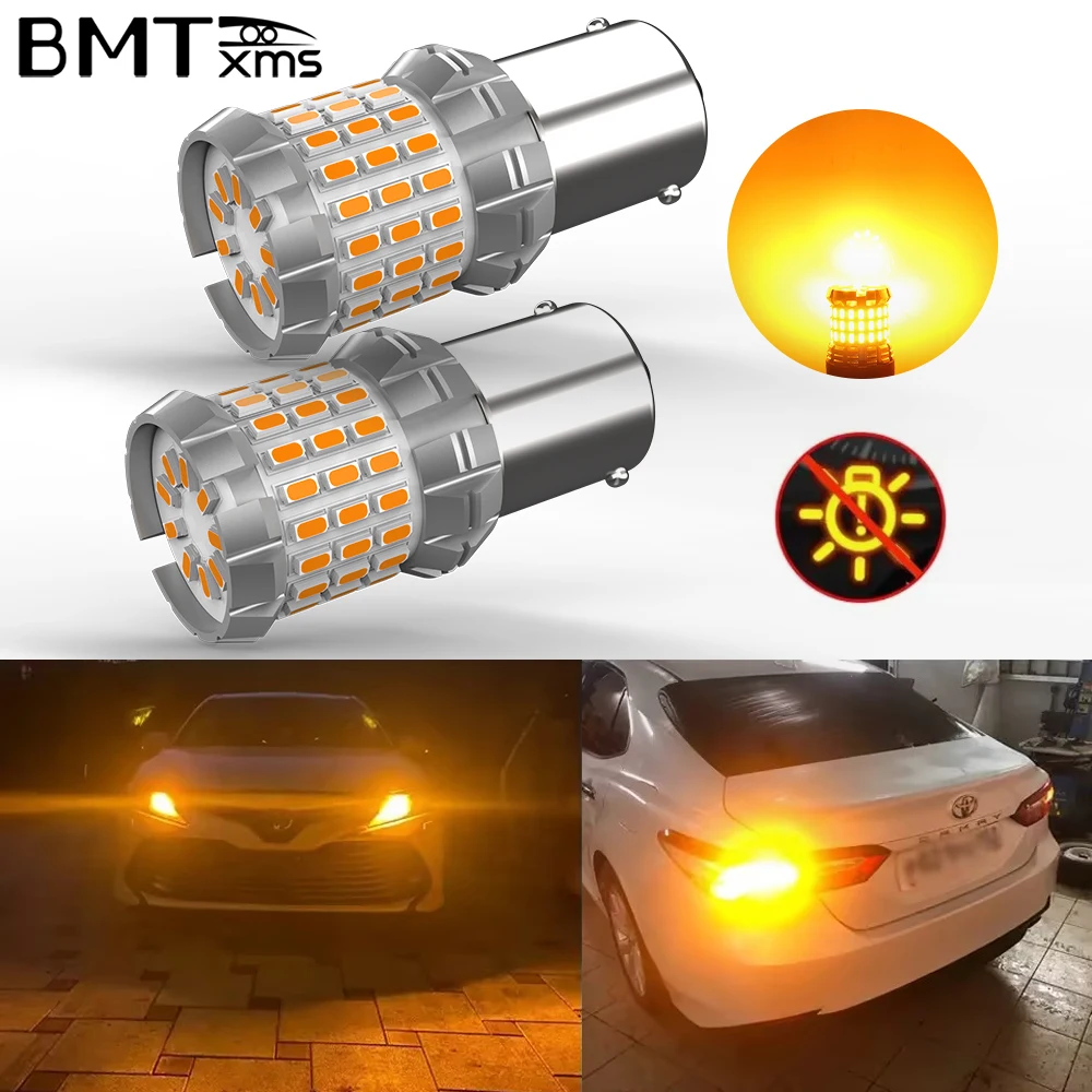 2Pcs-1156-Bau15s-LED-Yellow-Canbus-Turn-Signal-Lights-for-Nissan-Versa ...