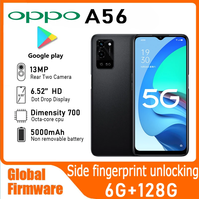OPPO A56 5G Smartphone Global firmware 6GB RAM 128GB ROM CPU Dimensity ...
