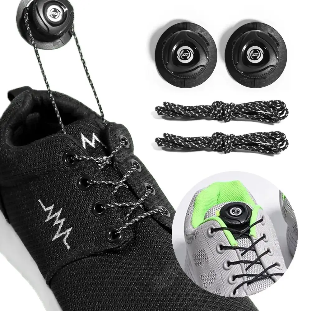 1Pair Sneaker ShoeLaces Elastic No Tie Shoe Laces Stretching Lock Lazy ...