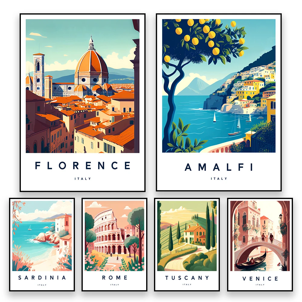 Florence-Italy-Print-Europe-TraveI-Poster-Rome-City-Positano-Poster ...