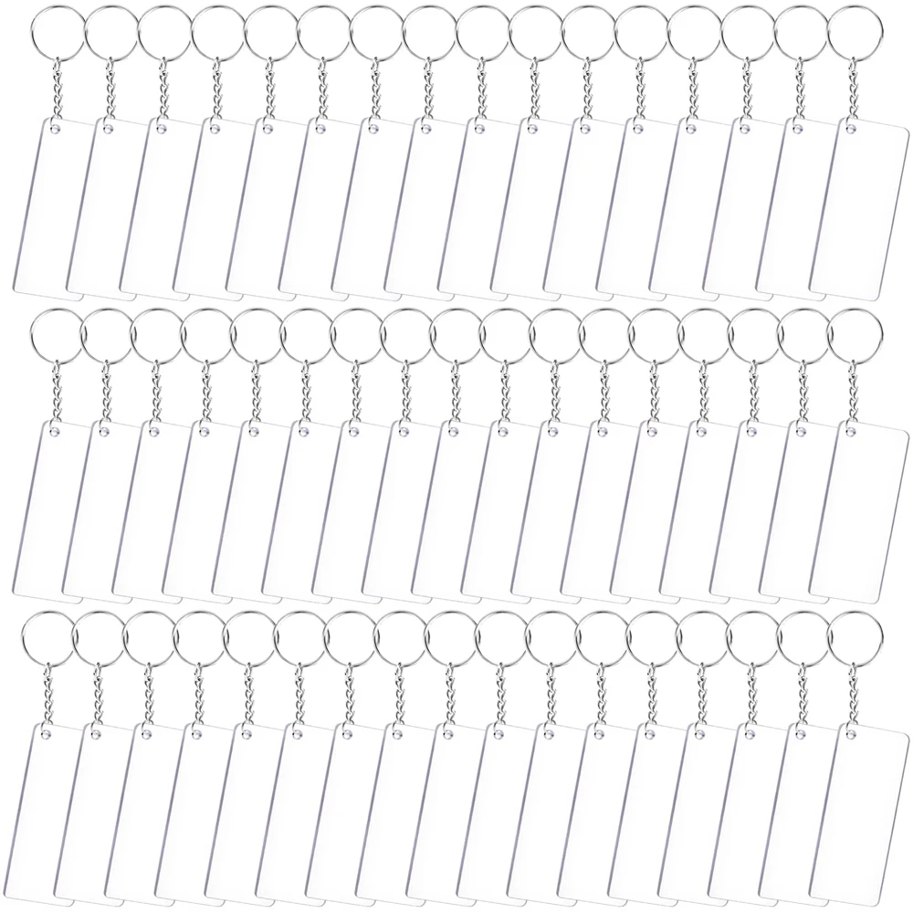 120/150pcs Acrylic Keychain Blanks Set Including Rectangle Acrylic ...